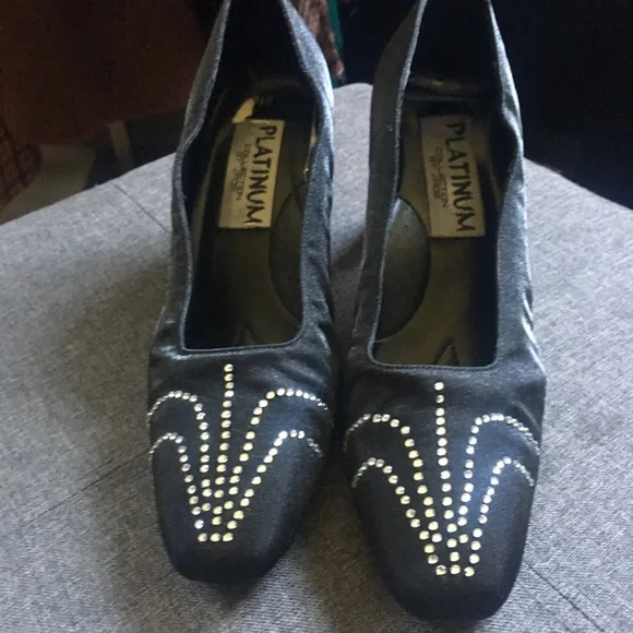 Platinum Rhinestone Shoes